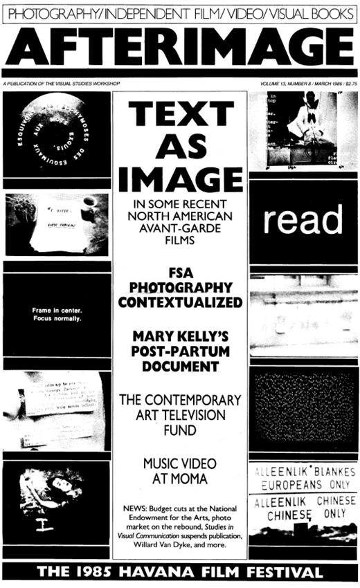 From the Center | Afterimage | University of California Press