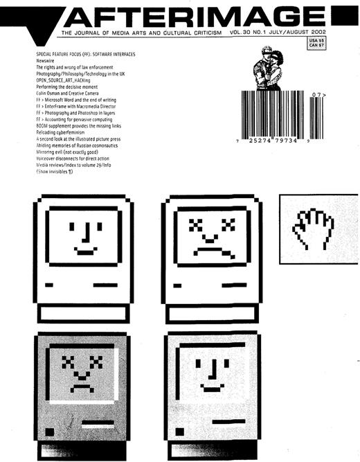 Volume 30 Issue 1 | Afterimage | University of California Press