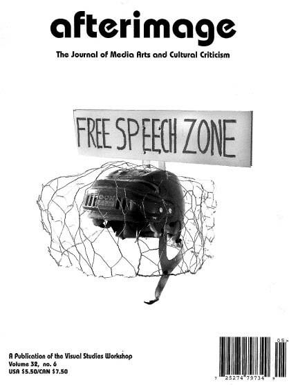 Letter to the Editor | Afterimage | University of California Press