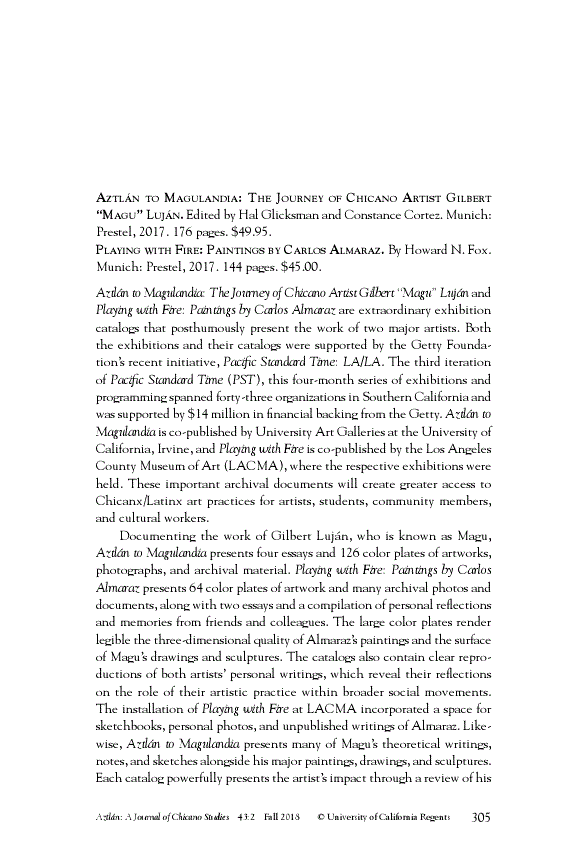 Review: Aztlán to Magulandia: The Journey of Chicano Artist Gilbert ...