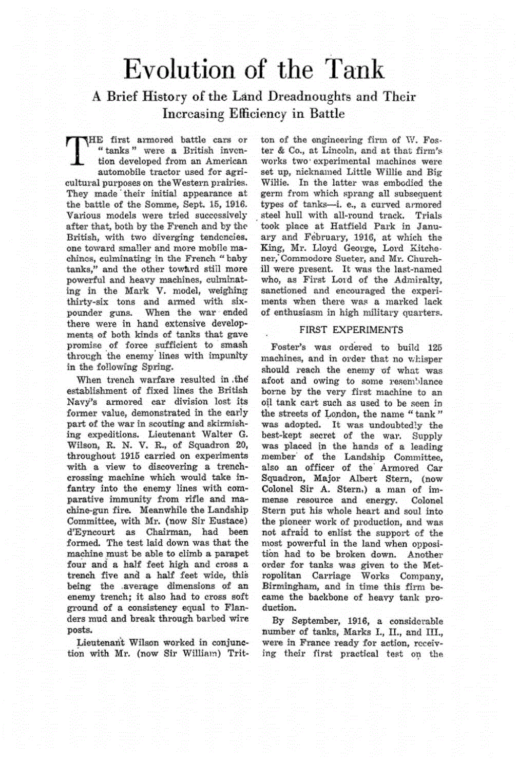 Evolution of the Tank | Current History | University of California Press