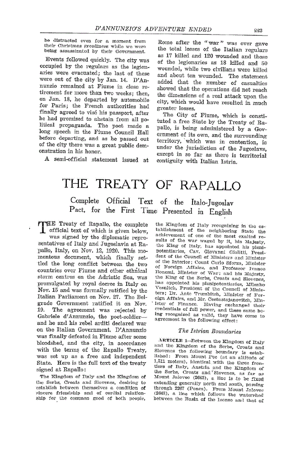 The Treaty of Rapallo | Current History | University of California Press