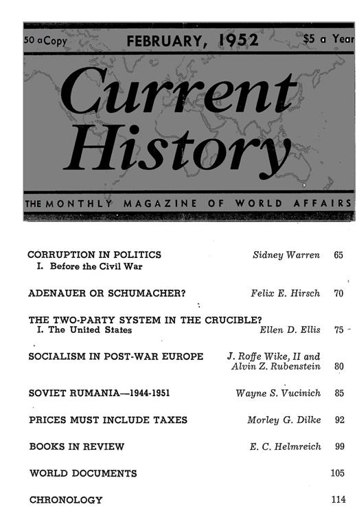 Unification of Germany | Current History | University of California Press