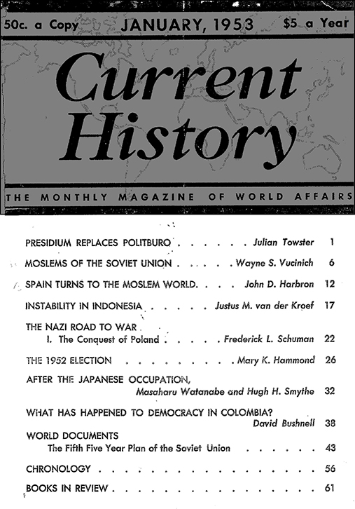 The 1952 Election | Current History | University of California Press