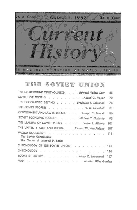 The Leaders of Soviet Russia | Current History | University of ...