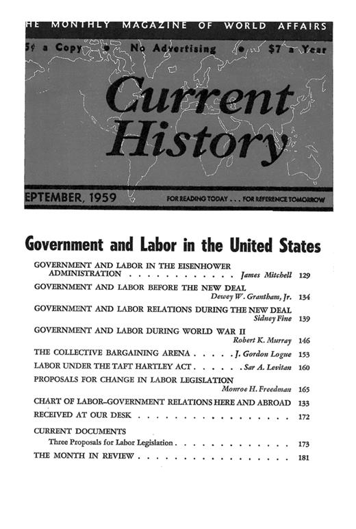 The Month in Review | Current History | University of California Press