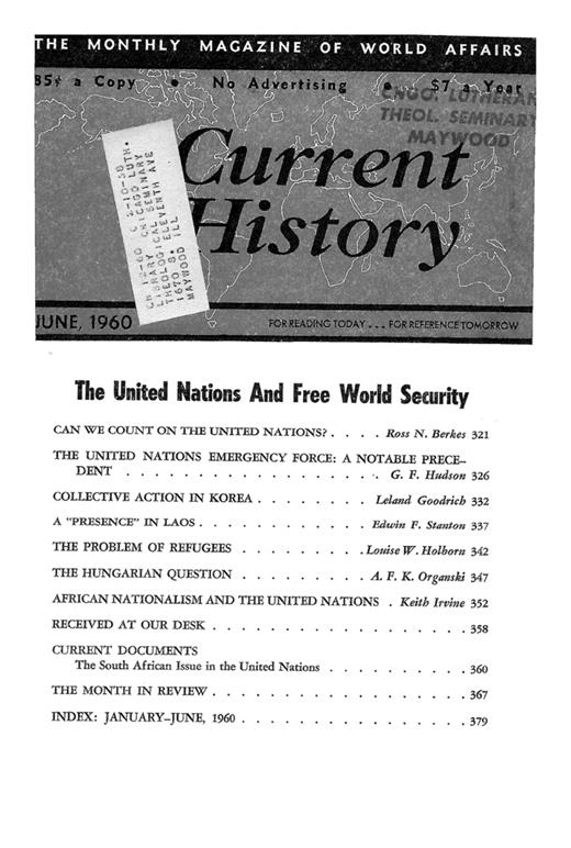 The South African Issue in the United Nations | Current History ...