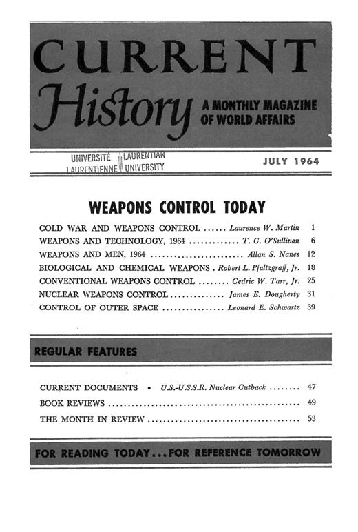Conventional Weapons Control | Current History | University of ...