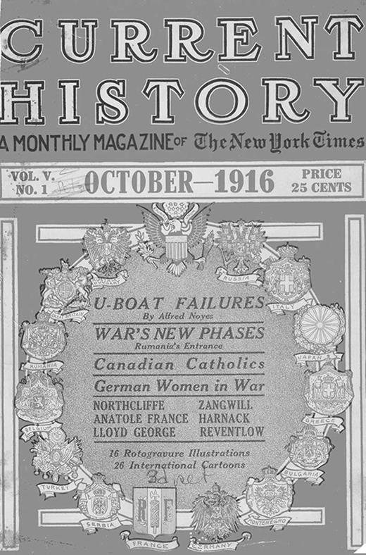 The First Use of Asphyxiating Gas | Current History | University of ...