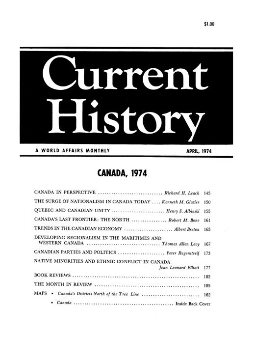 Native Minorities and Ethnic Conflict in Canada | Current History ...