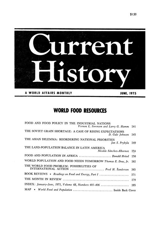 The Soviet Grain Shortage | Current History | University of California ...