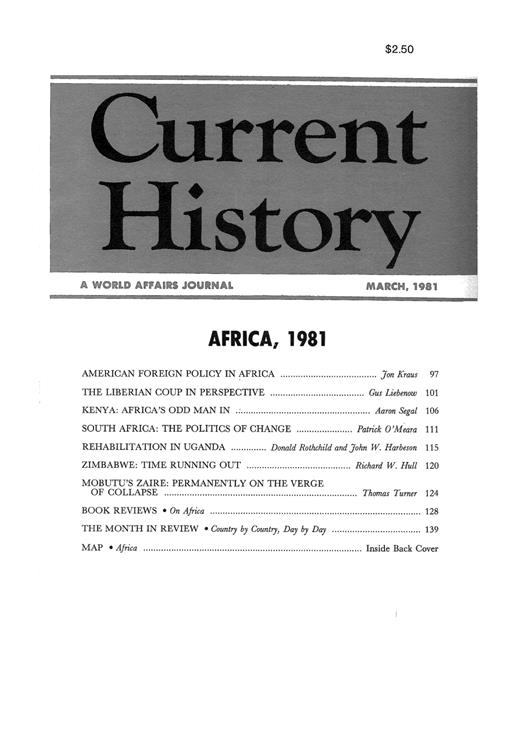 The Liberian Coup in Perspective | Current History | University of ...