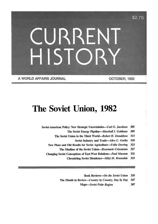 The Muslims of the Soviet Union | Current History | University of ...