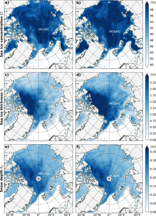 Surface temperature comparison of the Arctic winter MOSAiC observations ...