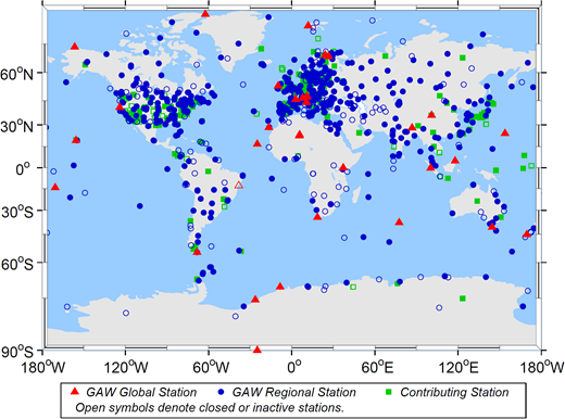 The Global Atmosphere Watch reactive gases measurement networkThe ...