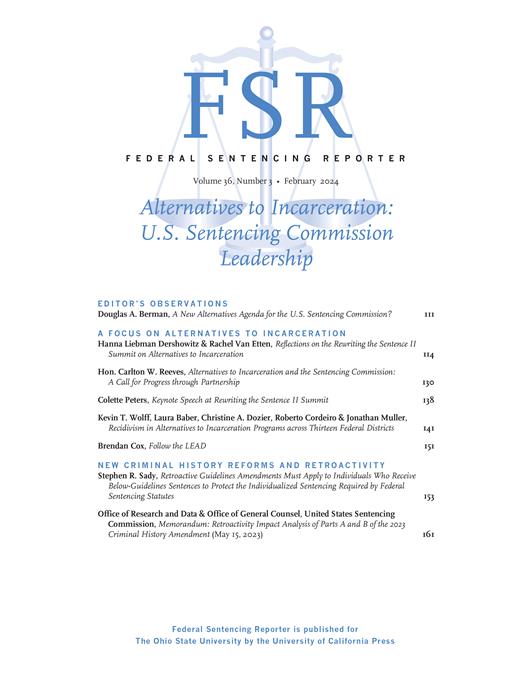Memorandum | Federal Sentencing Reporter | University of California Press