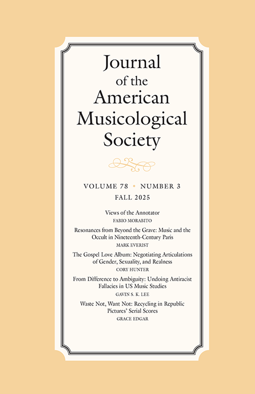 Journal of the American Musicological Society | University of ...