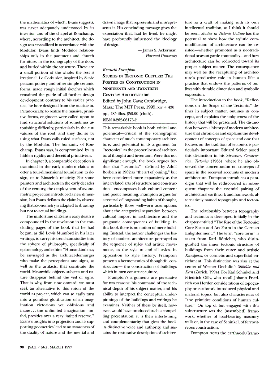 Review: Studies in Tectonic Culture: The Poetics of Construction in ...