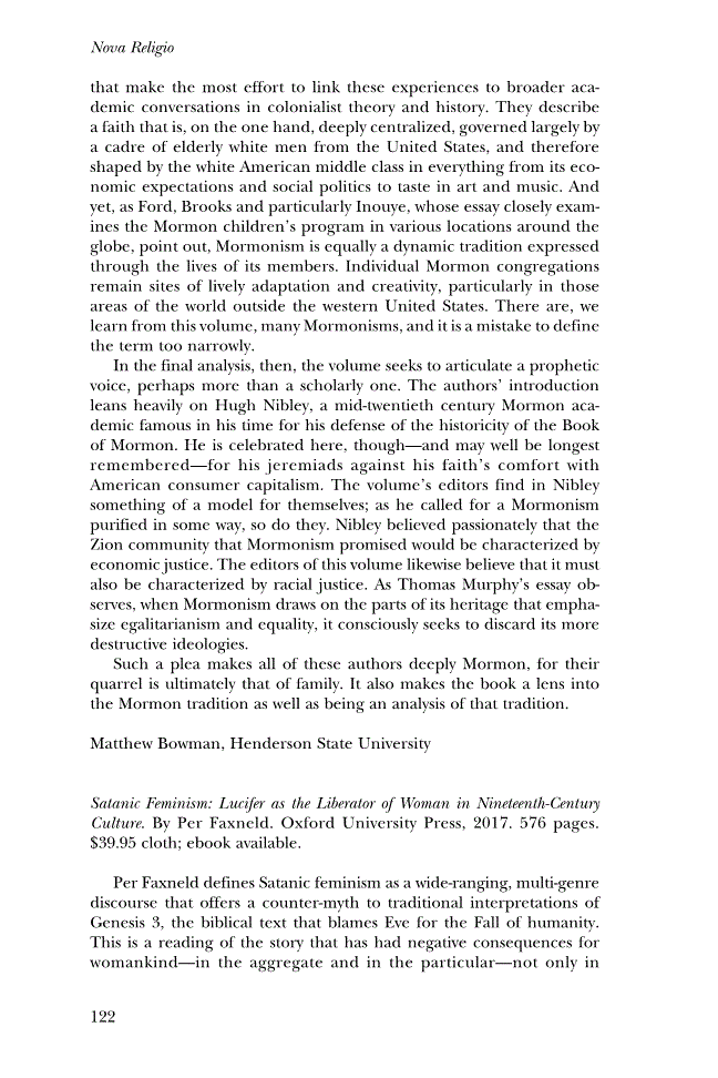 Review Satanic Feminism Lucifer As The Liberator Of Woman In