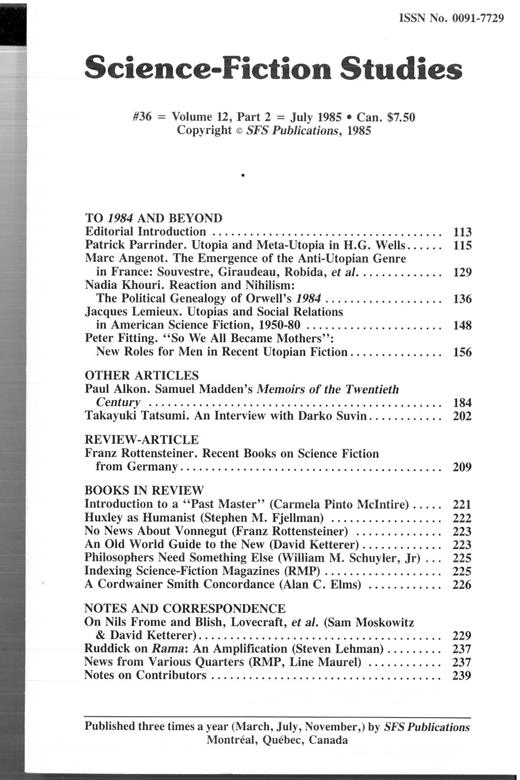 Review: Philosophy and Science Fiction, edited by Michael Philips ...