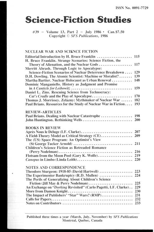 Editorial Introduction | Science Fiction Studies | University of ...