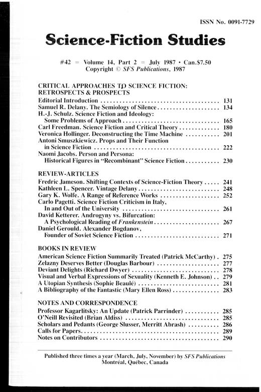 A Range of Reference Works | Science Fiction Studies | University of ...