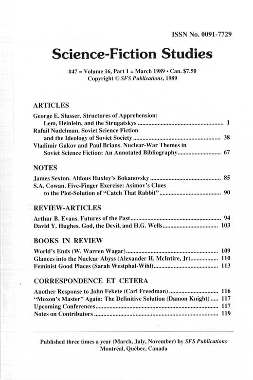 Soviet Science Fiction and the Ideology of Soviet Society | Science ...