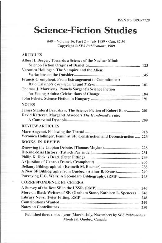 Review: Foundations of Science Fiction: A Study in Imagination and ...