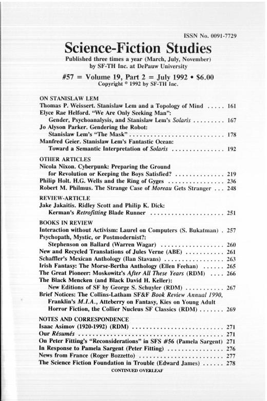 Peake Studies | Science Fiction Studies | University of California Press