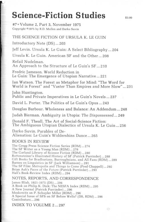 A New Journal | Science Fiction Studies | University of California Press