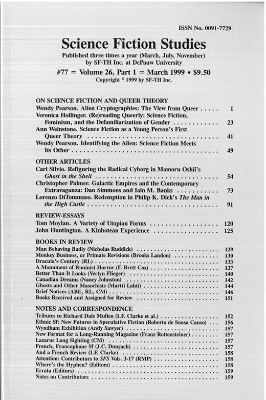 And a French Review | Science Fiction Studies | University of ...