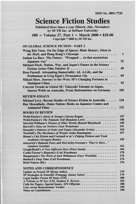 Attempting Immortality: AI, A-Life, and the Posthuman in Greg Egan’s ...