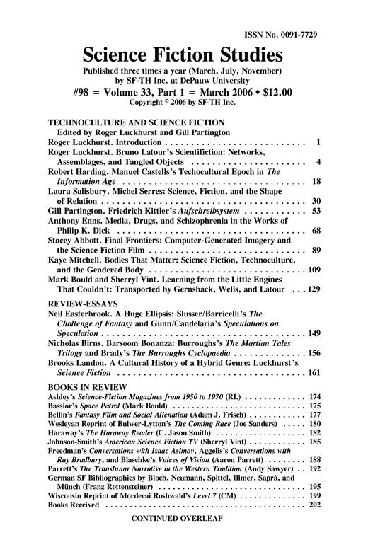 A Huge Ellipsis | Science Fiction Studies | University of California Press