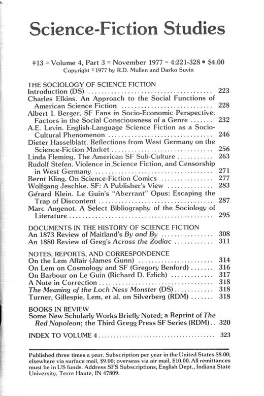On SF Comics: Some Notes for a Future Encyclopedia | Science Fiction ...