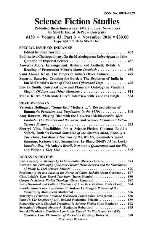 Review: Science Fiction and Cultural Theory: A Reader, edited by ...