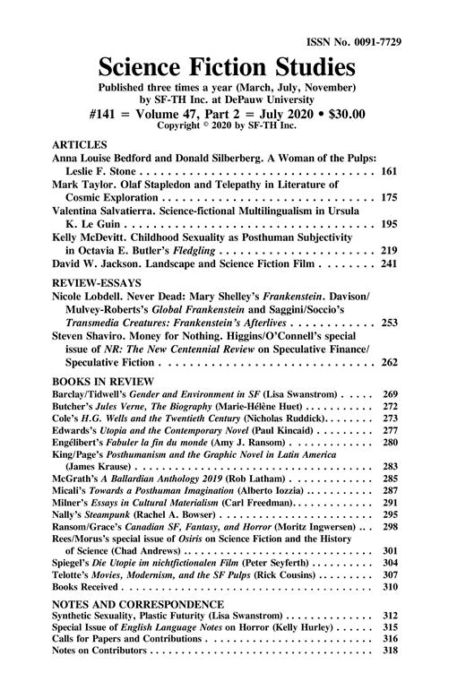 Review: Special issue: “Presenting Futures Past: Science Fiction and ...