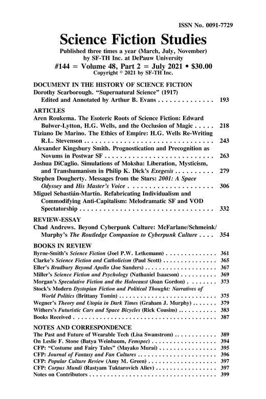 Review: Modern Dystopian Fiction and Political Thought: Narratives of ...
