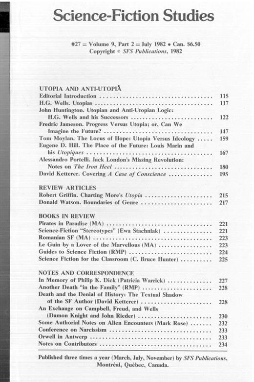 Review: The Science Fiction Reference Book, edited by Marshall B. Tymn ...