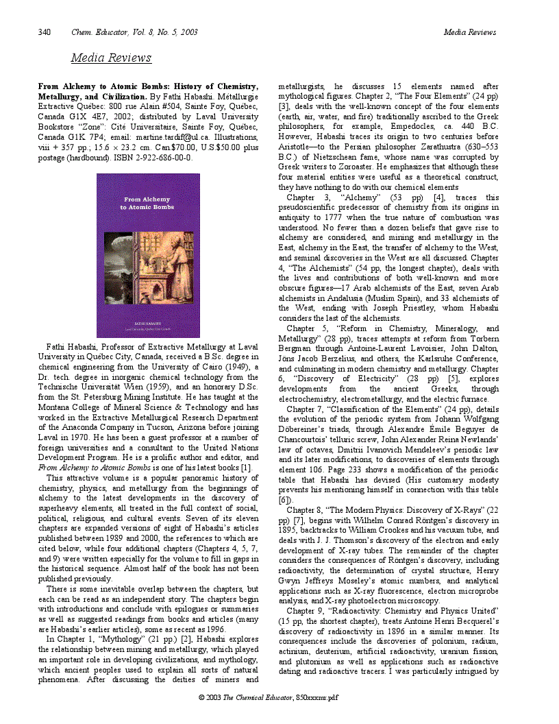 From Alchemy to Atomic Bombs: History of Chemistry, Metallurgy, and ...